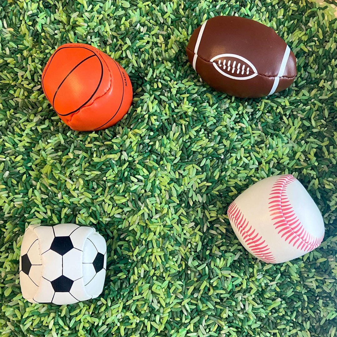 Sports Balls Sensory Bin Filler Football Sensory Bin Rice Sensory Play ...