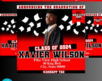 Editable Graduation Invitation Flyer Graduation Flyer Graduation Party ...