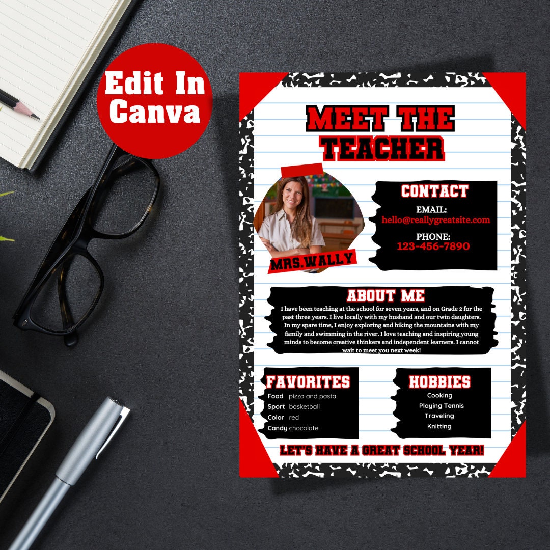 Meet the Teacher Template, Meet the Teacher Printable, Get to Know Me ...