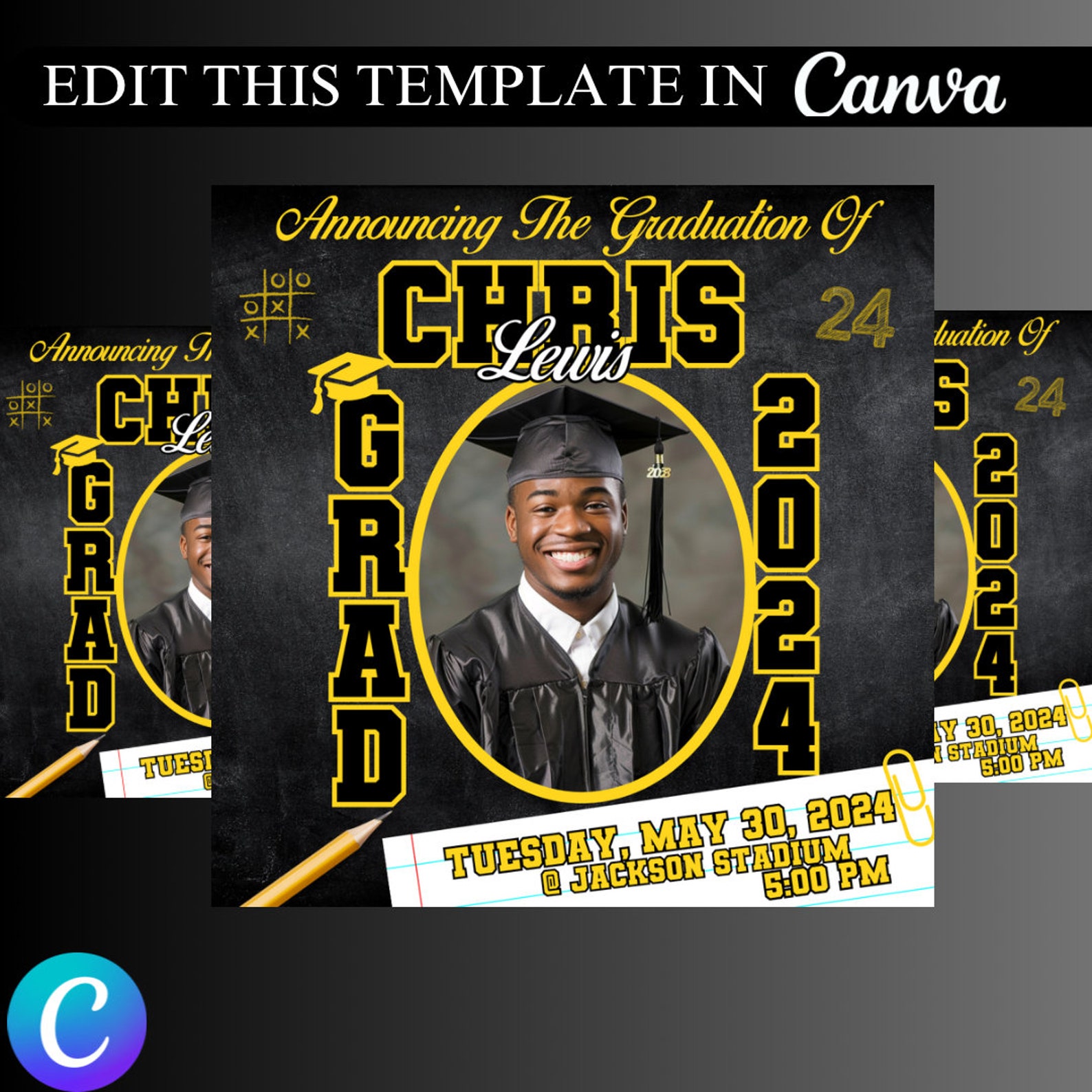 Graduation Flyer Graduation Party Flyer Editable Graduation Invitation ...