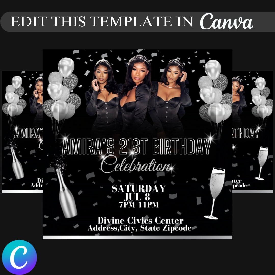 Editable Birthday Flyer, Birthday Celebration Template, Birthday ...