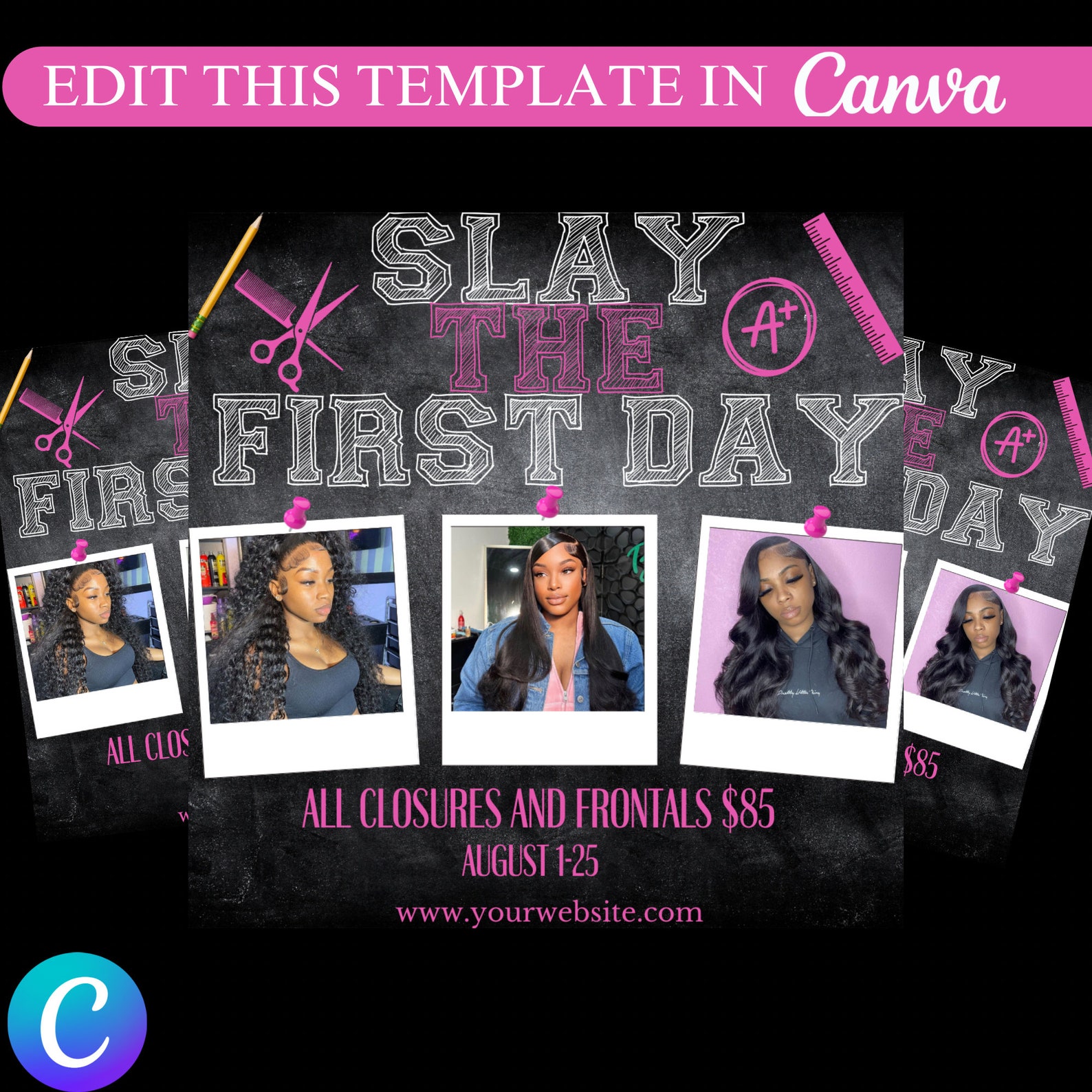 Back to School Hair Flyer, Hair Flyer, Template for Hairstylist - Etsy