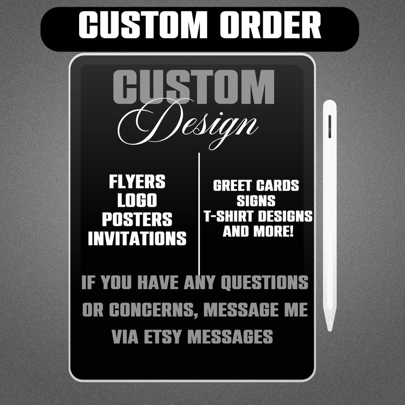 Custom Order, Graphic Designing Service, Digital Project Service - Etsy