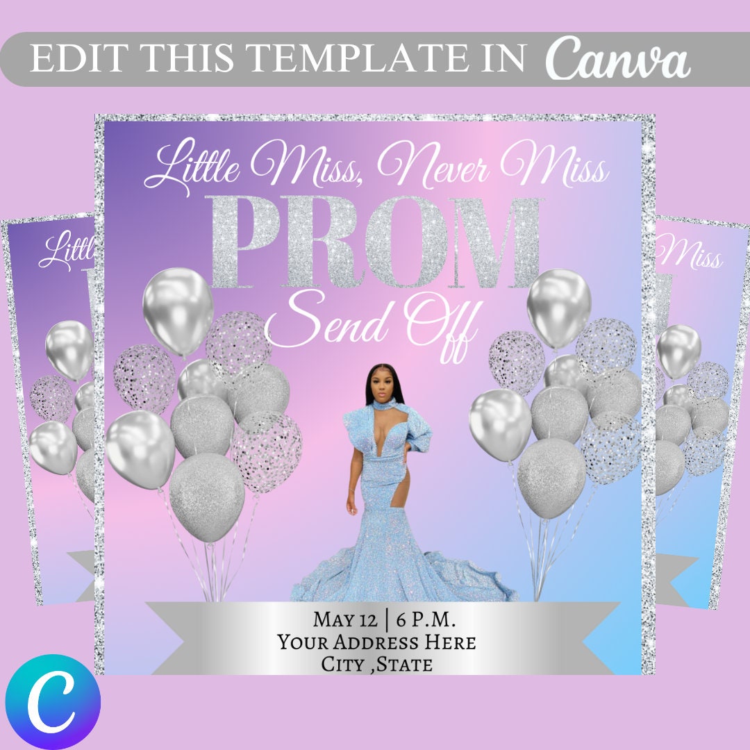 Little Miss, Never Miss Prom Invitation, Prom Send off Flyer, Prom ...