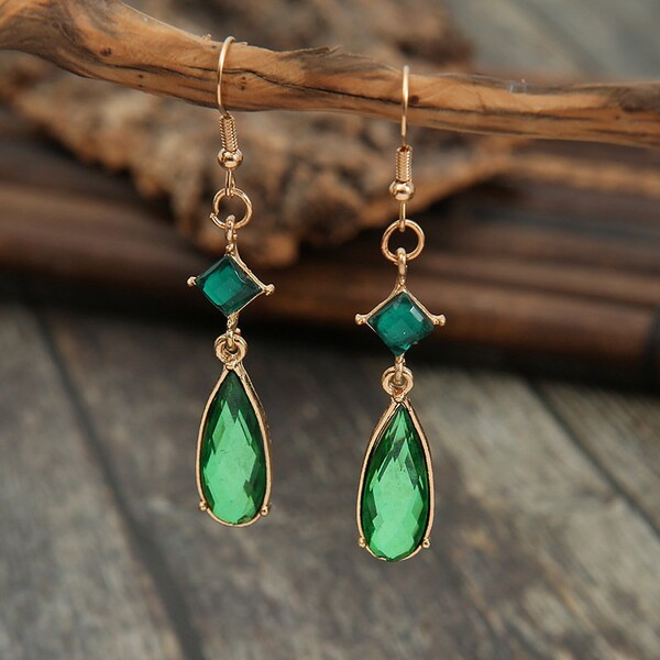 Emerald Drop Earring - Etsy
