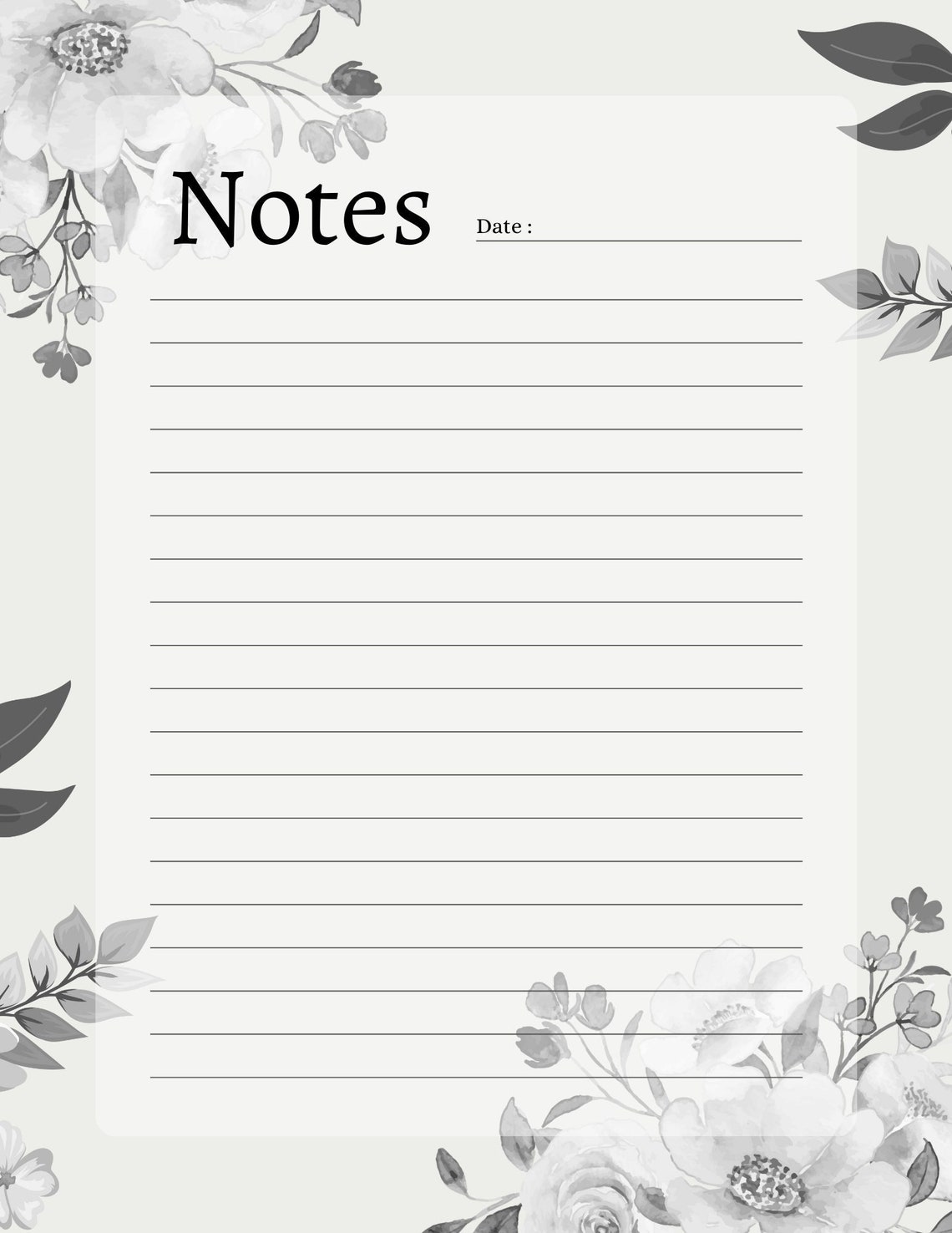 Digital Notebook Printable Notebook Downloadable Notebook - Etsy