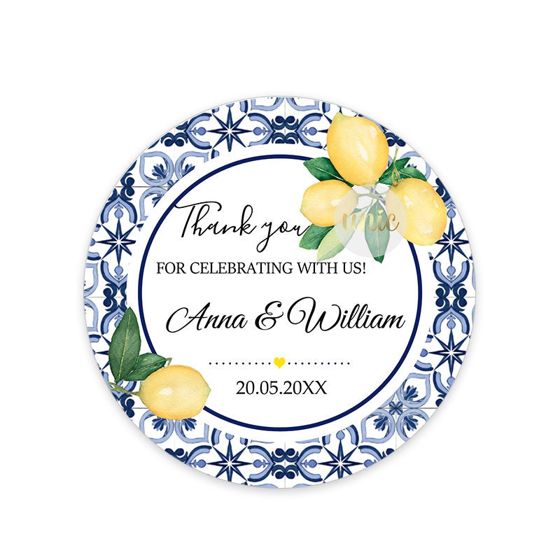 Custom Wedding Stickers Personalized Wedding Labels Stickers Thank You ...