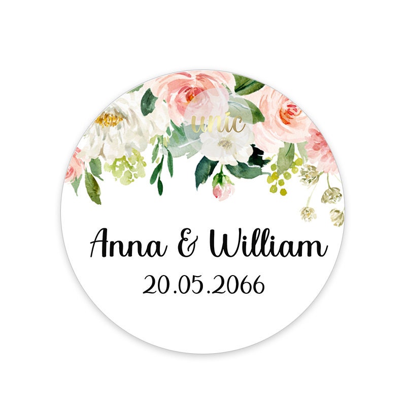 Custom Wedding Stickers Personalized Wedding Labels Stickers Thank You ...