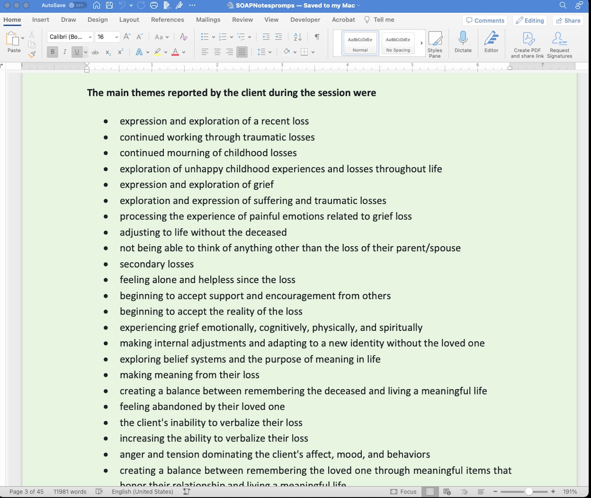 Therapy SOAP Note Template: Prompts for Therapists (45 Pages) - Etsy