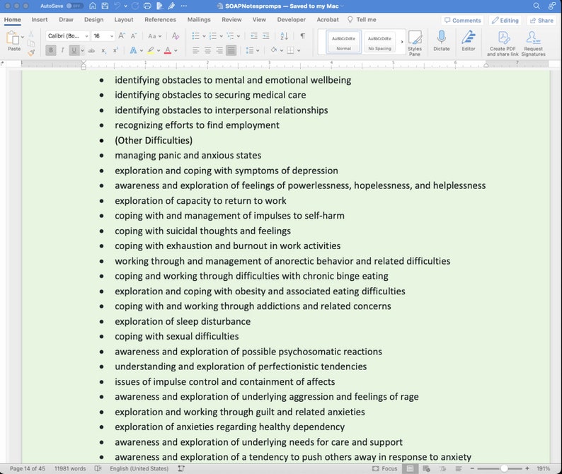 Therapy SOAP Note Template: Prompts for Therapists (45 Pages) - Etsy