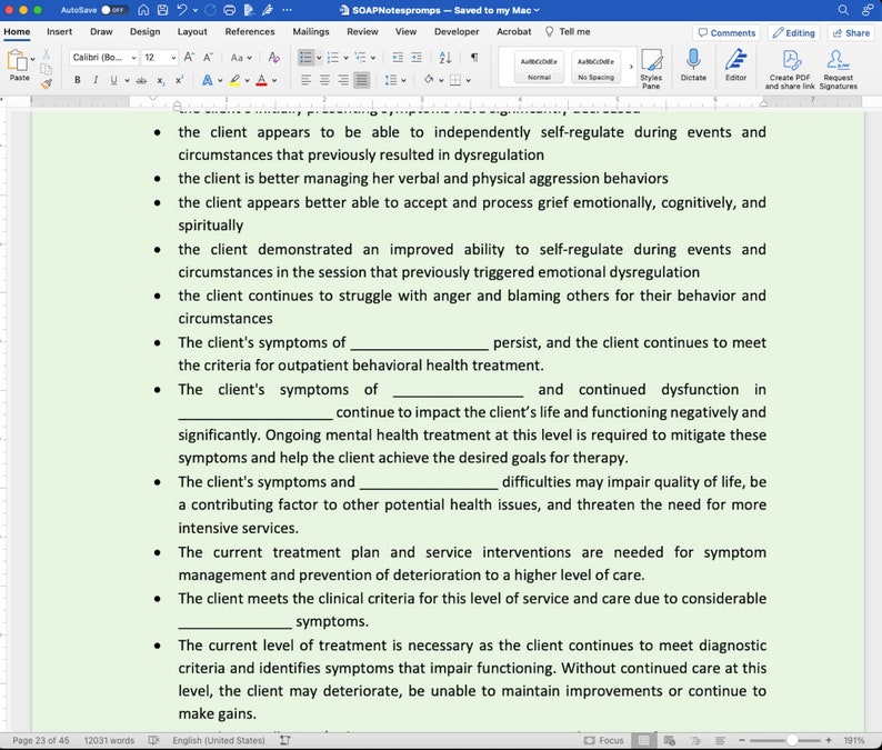 Therapy SOAP Note Template: Prompts for Therapists (45 Pages) - Etsy