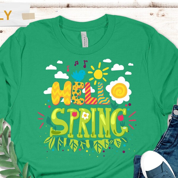 Hello Spring Shirt - Etsy