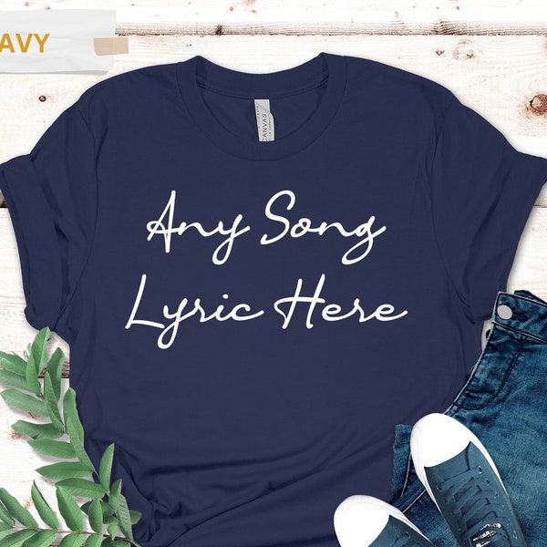 Song Lyric Shirts - Etsy