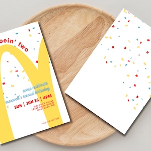 Mcdonalds Birthday Invitation TEMPLATE (digital) - Etsy