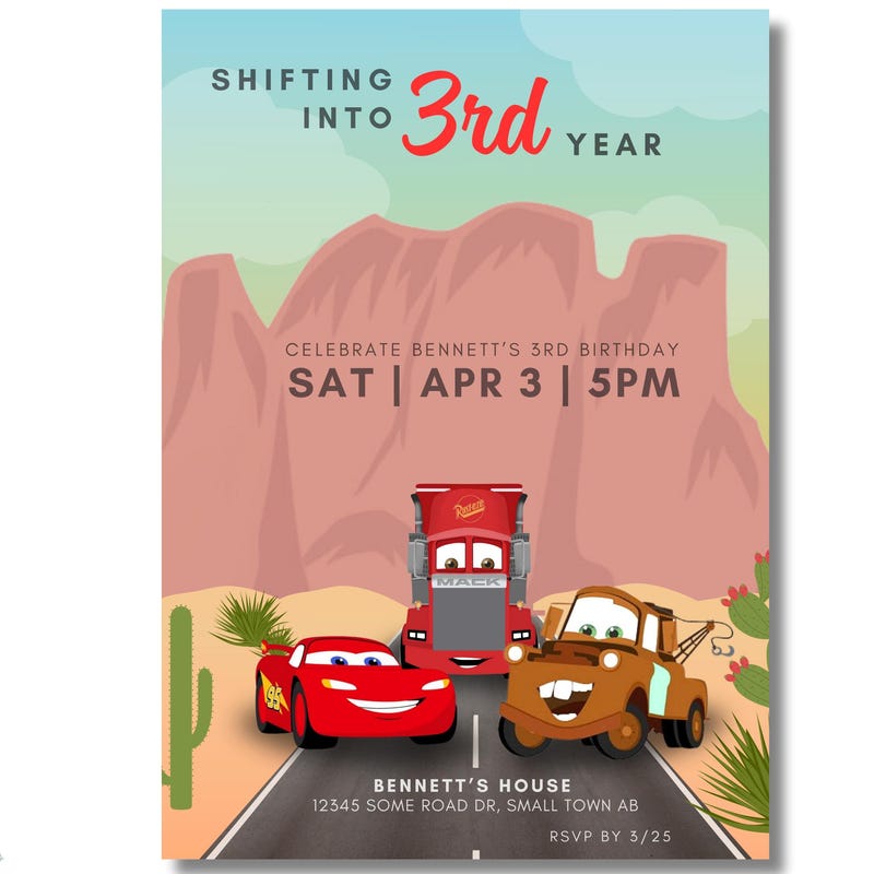 3rd Gear Invitations - Etsy