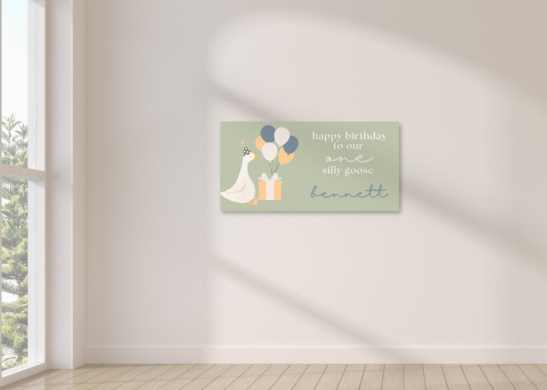 One Silly Goose Banner TEMPLATE - Etsy