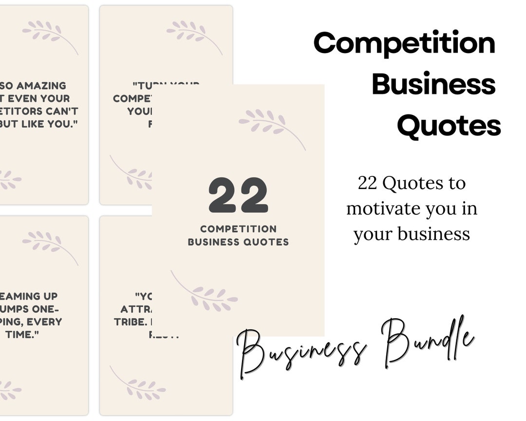 22 Printable Powerful Business Competition Quotes Cards for Motivation ...