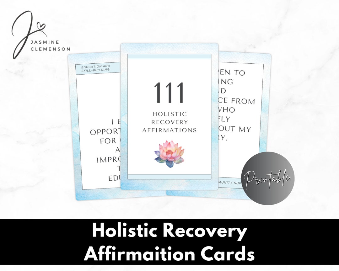 111 Holistic Recovery Affirmation Cards | Printable Wellness Quotes ...