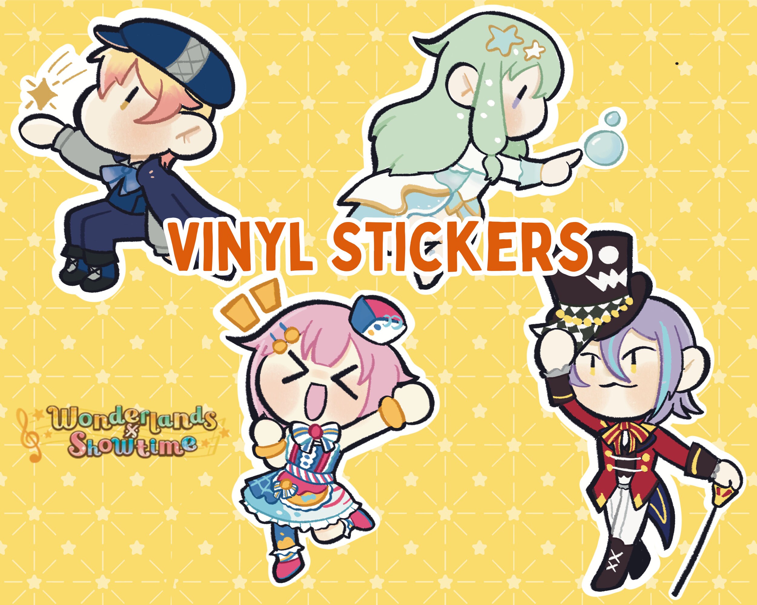 Project Sekai Wonderlands X Showtime Vinyl Stickers Tsukasa Tenma, Emu ...