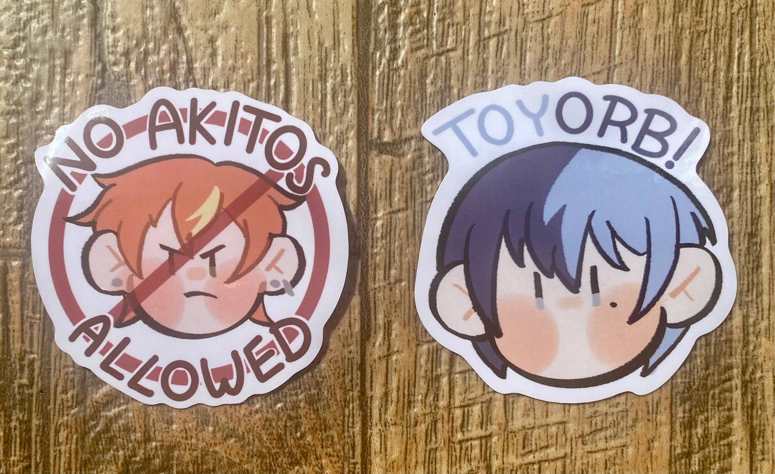 Project Sekai Akito Shinonome and Toya Aoyagi Funny Vinyl Stickers ...