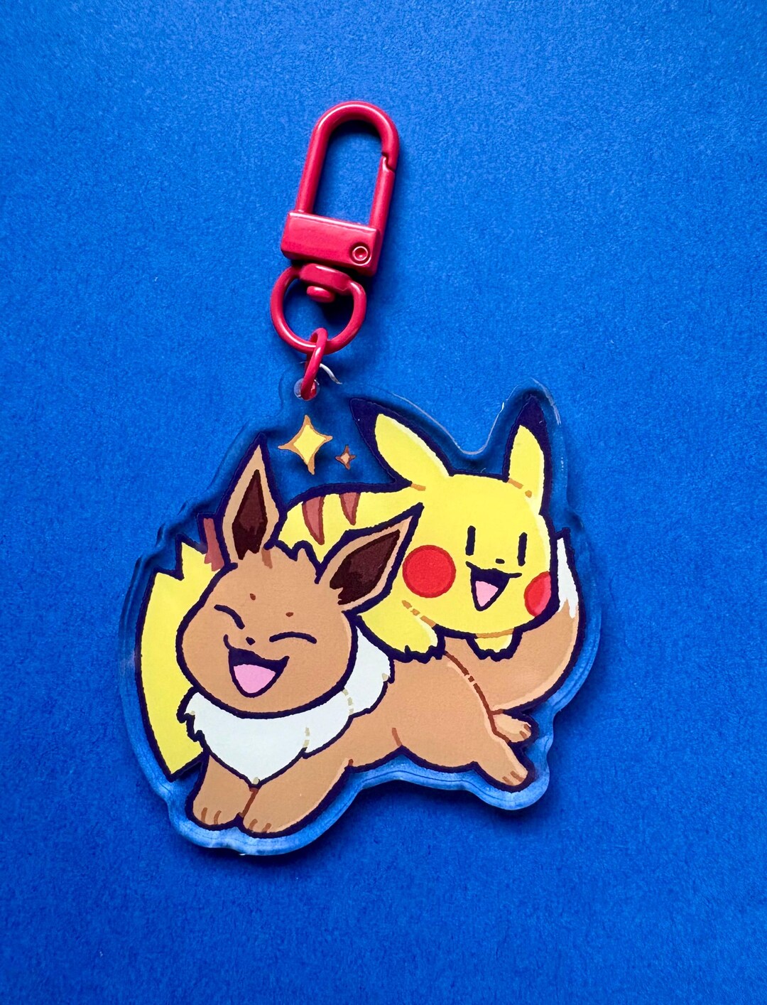 Cute Yellow Mouse and Brown Creature Acrylic Key Chain - Etsy