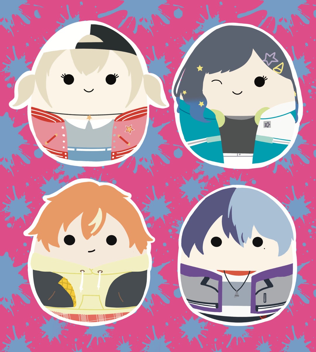 Project Sekai Vivid BAD SQUAD Squishmallow Vinyl Stickers: Kohane ...