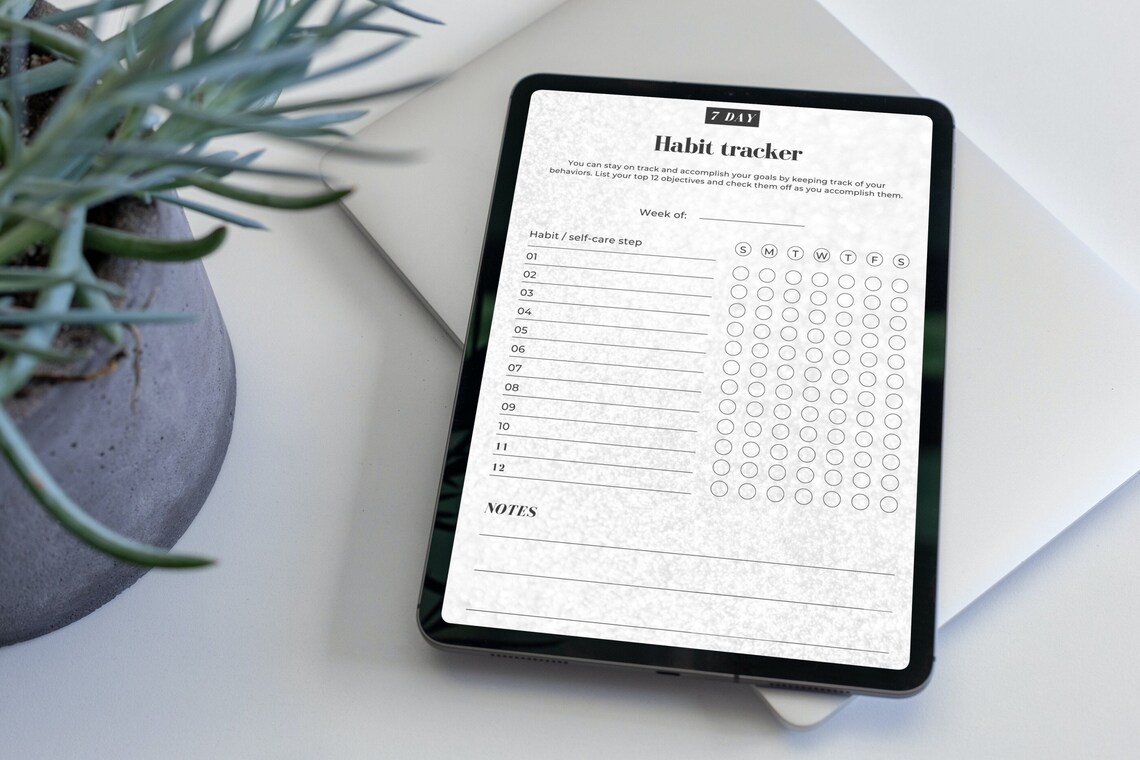 Habit Tracker Printable Digital Trackers Everyday Habit Tracker Good ...