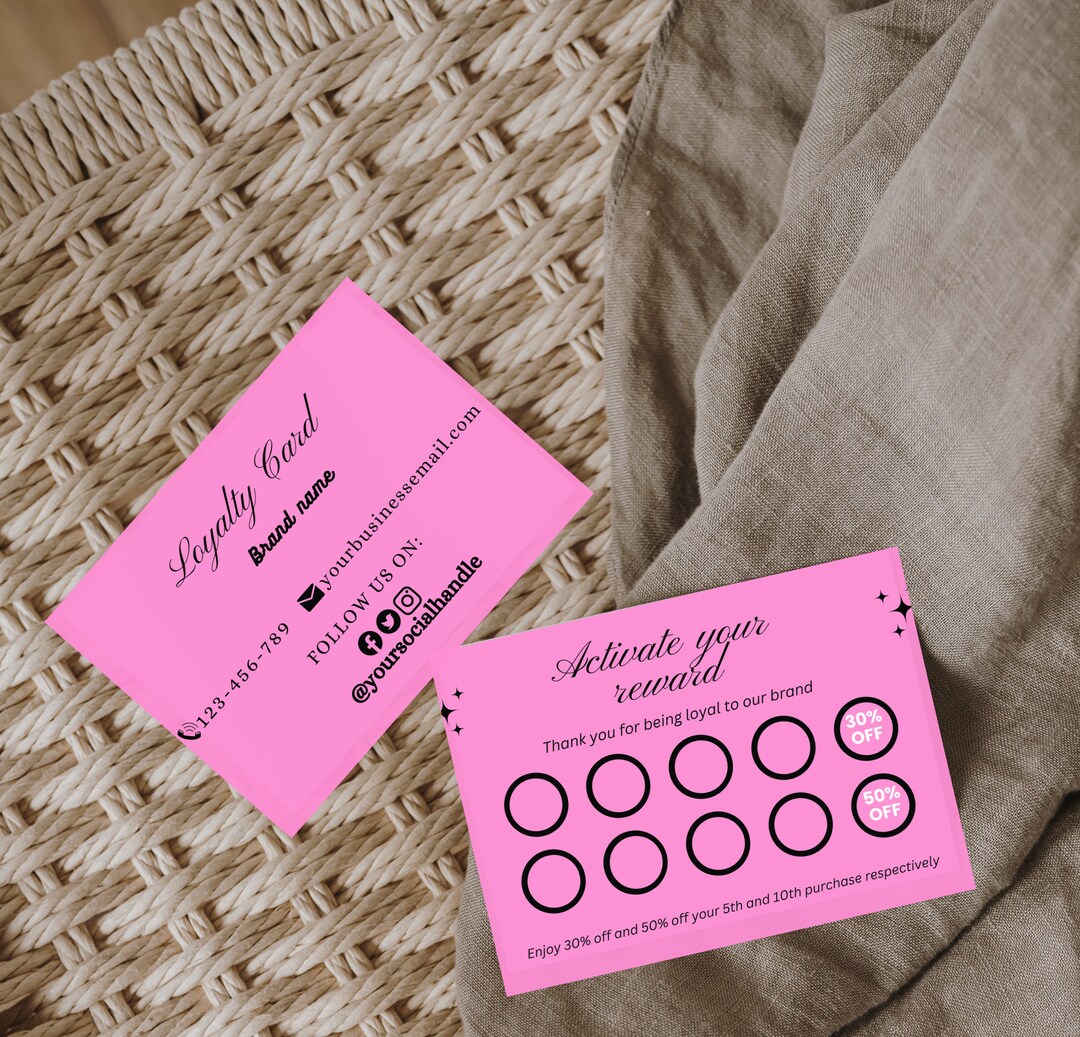 MODERN LOYALTY CARD Reward Unlock - Etsy