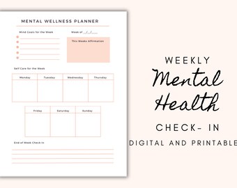 Minimalist Daily Check-in Template - Digital Download - Etsy