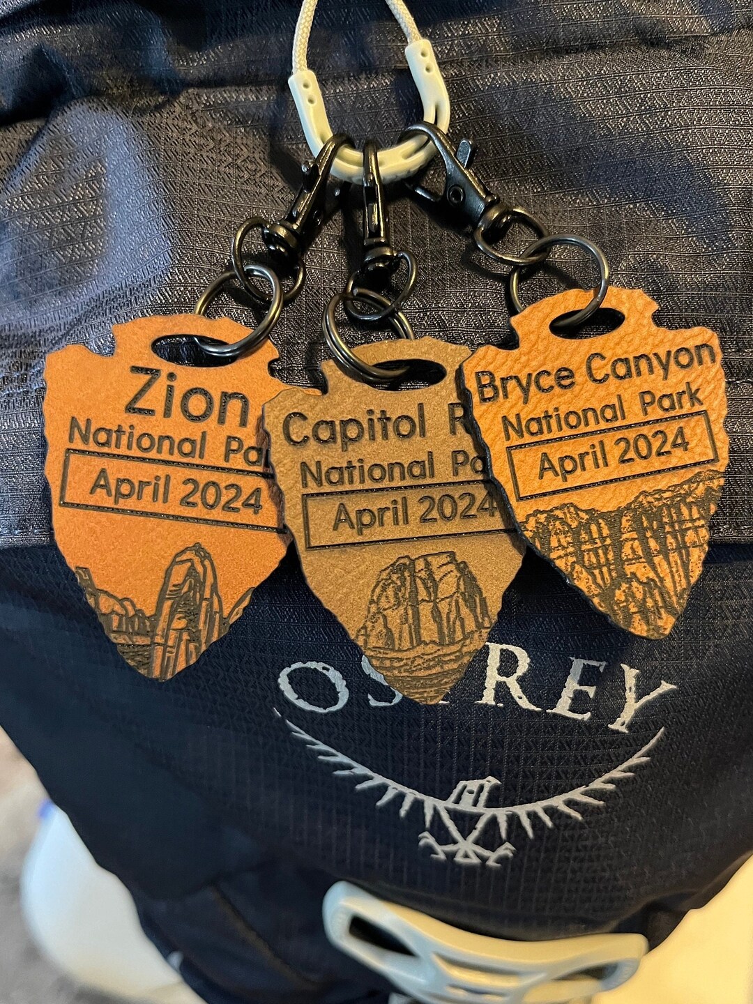 National Park Keychain With Custom Date--all 63 Parks Available. - Etsy