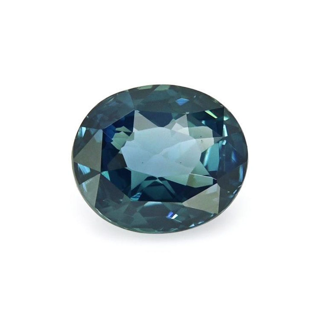 Natural Teal Sapphire, 1.49 Carat, Heated, Cushion Shape, Faceted ...