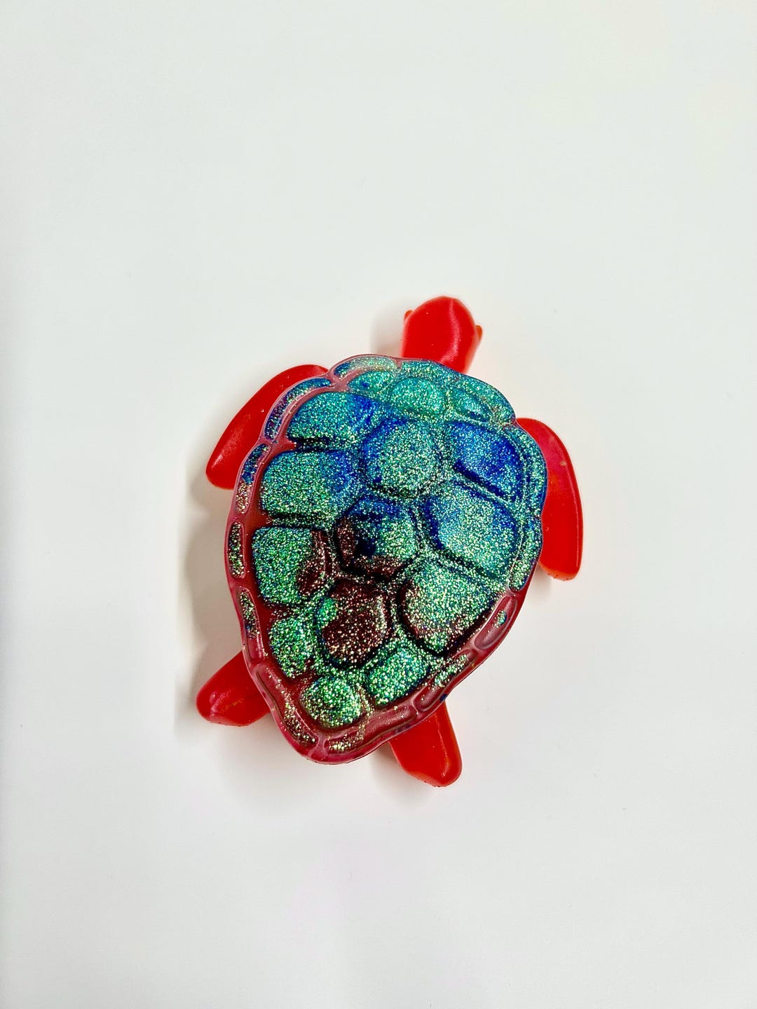 Rainbow Turtle Trinket Jewelry Jar Custom Resin Jar, Sea Turtle Art ...