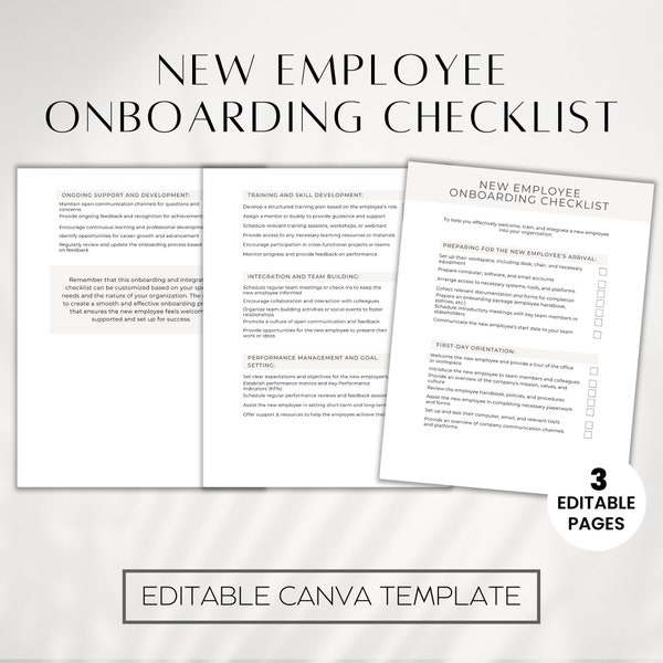 Employee Onboarding Checklist - Etsy