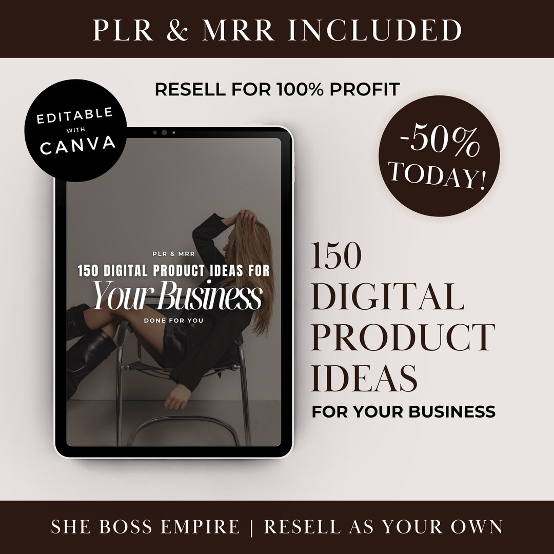 PLR Digital Product Ideas Guide With Resell Rights, Done for You ...