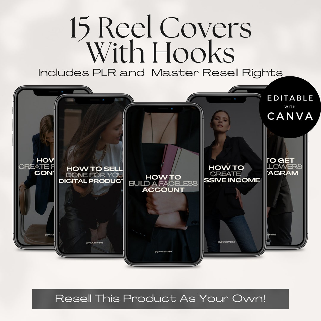 Reel Covers With Hooks for Faceless Digital Marketing With Master ...