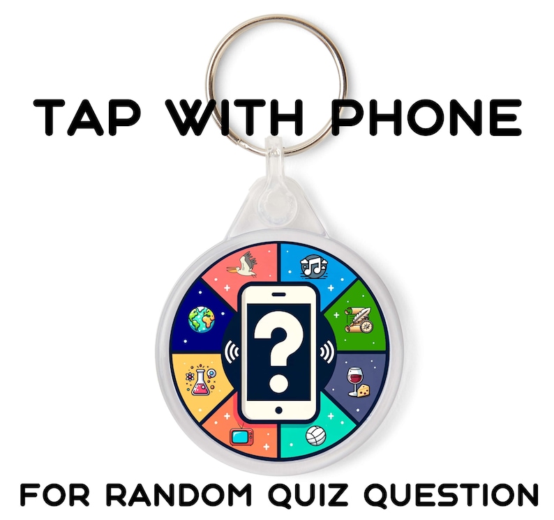 Random General Knowledge Quiz Question Generator Smart Keyring - NFC ...