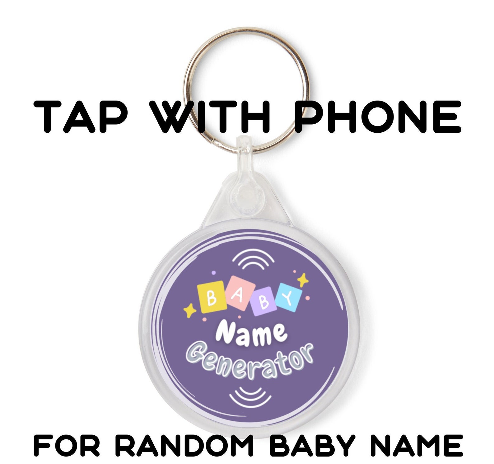 Random Baby Name Generator Keyring With 8000 Names | Pregnancy Gifts ...