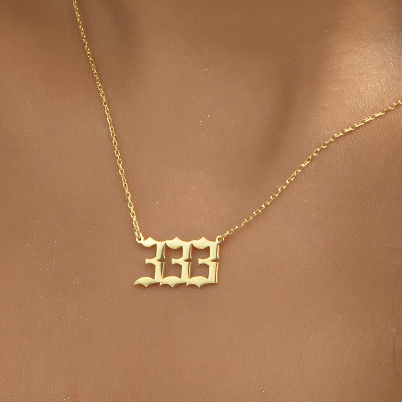 Number Necklace - Etsy