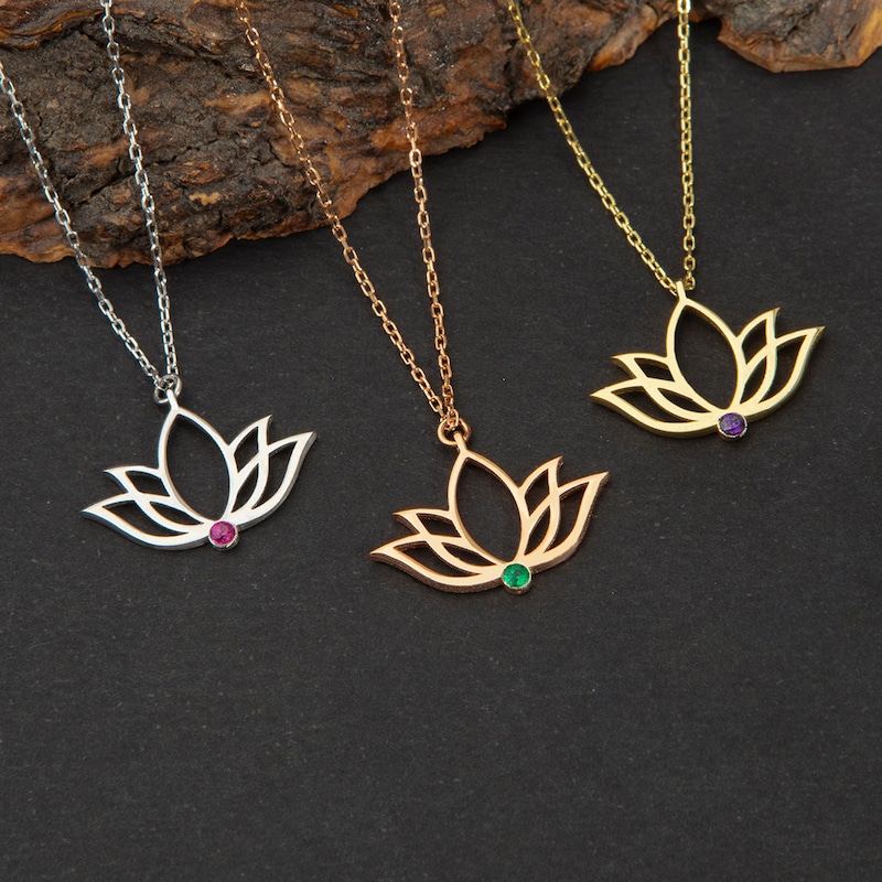 Lotus Necklace - Etsy