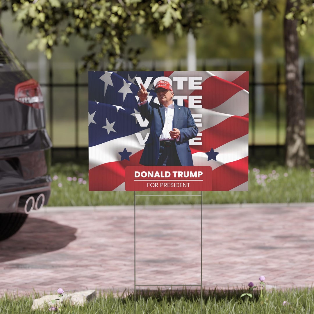 Trump 2024 Yard Sign, Make America Great Presidential Election ...