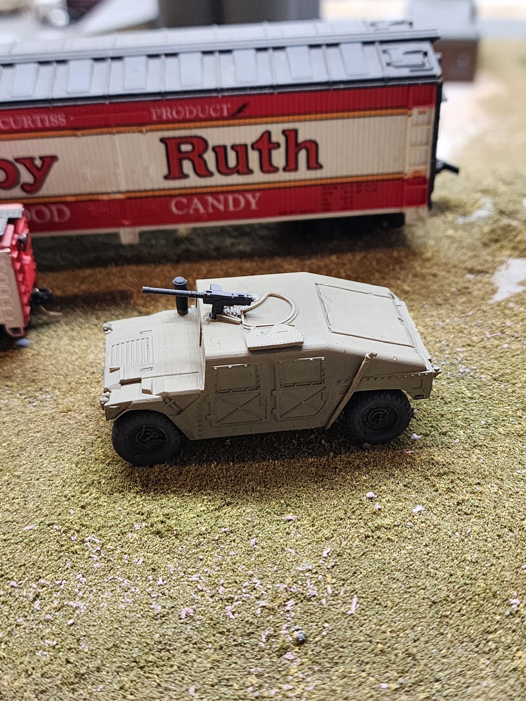 HO Scale 1:87 HMMWV Hummer US Army Od Green .50 Cal Machine Gun - Etsy