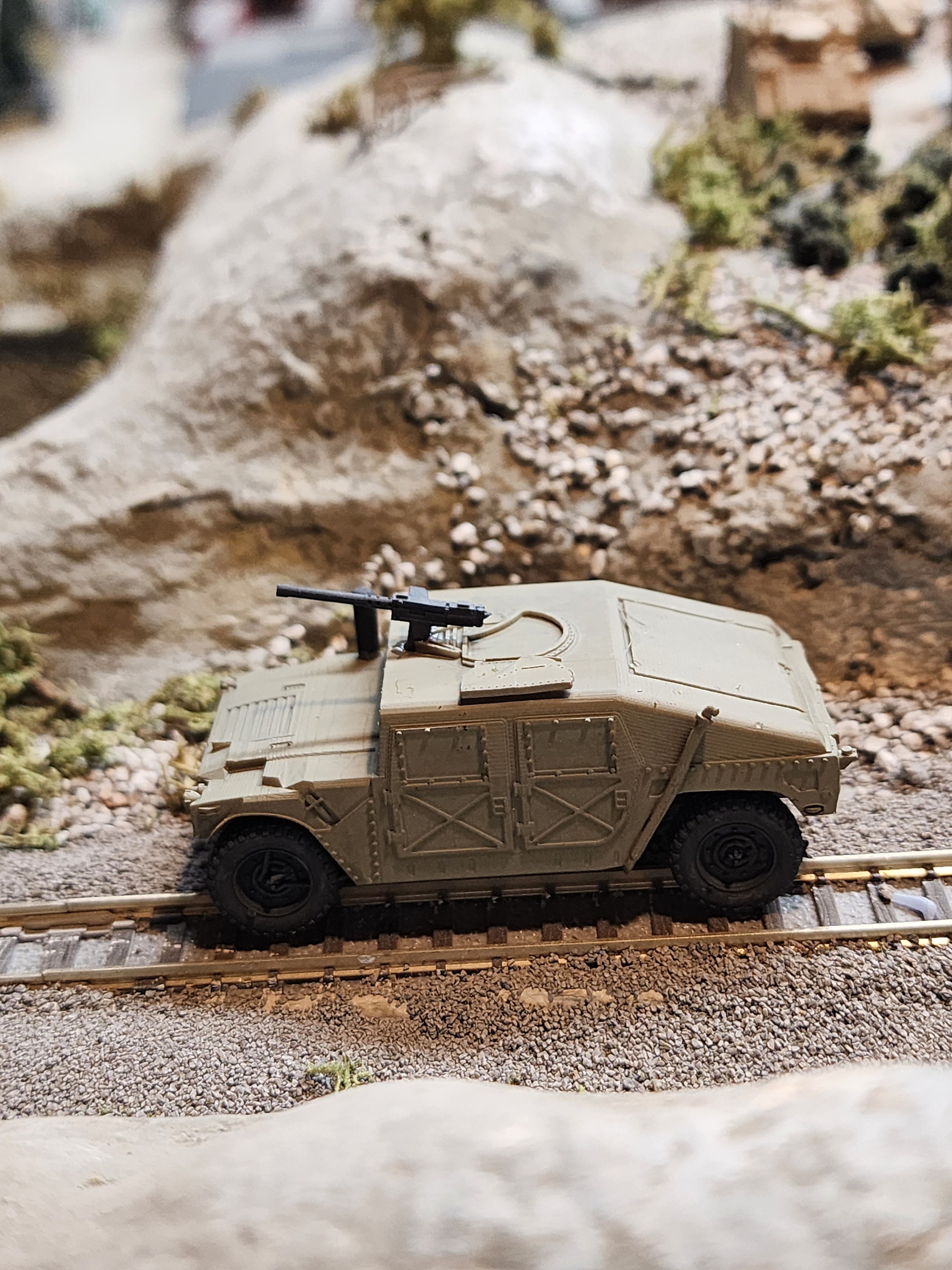 HO Scale 1:87 HMMWV Hummer US Army Od Green .50 Cal Machine Gun - Etsy