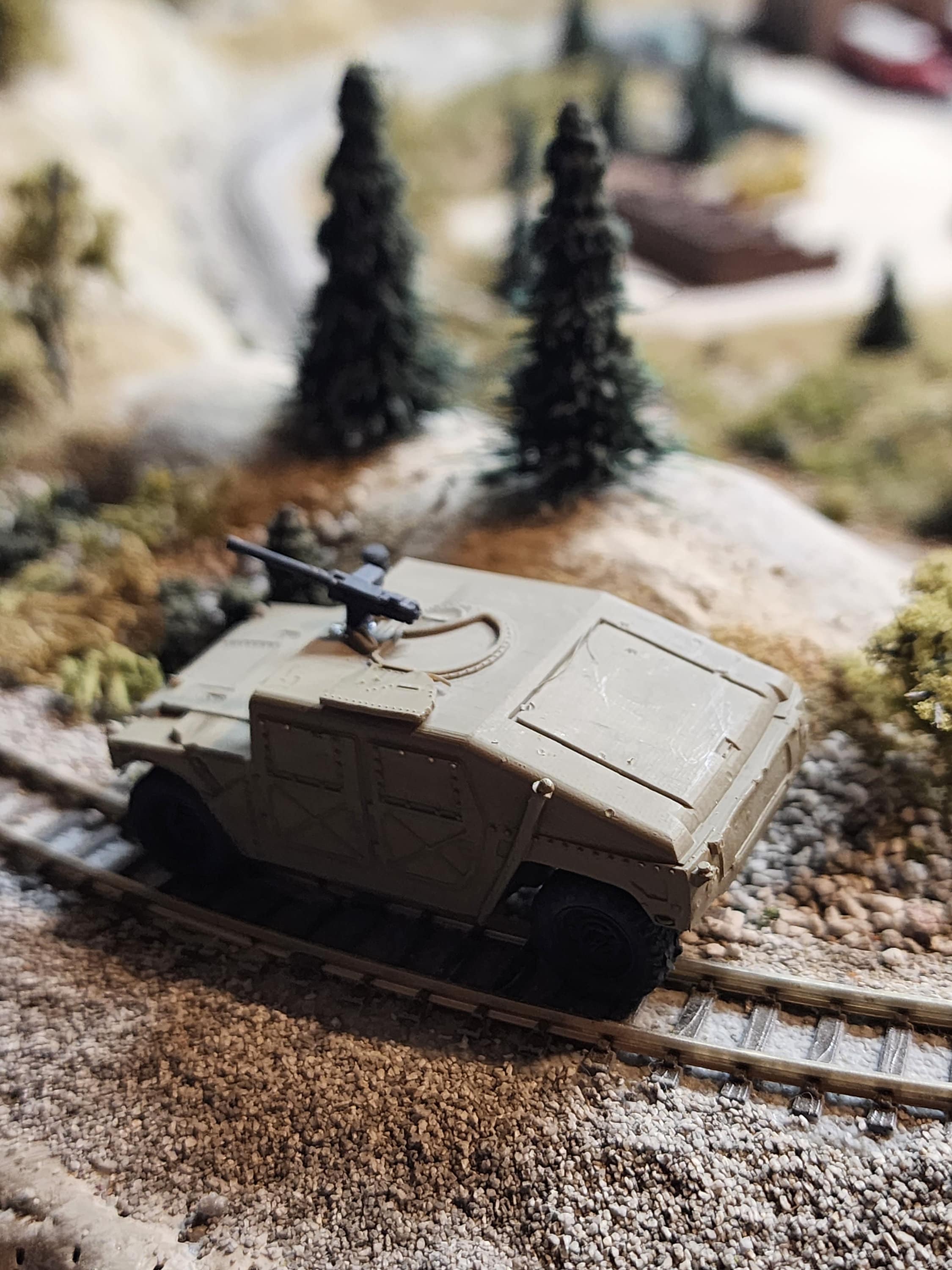 HO Scale 1:87 HMMWV Hummer US Army Od Green .50 Cal Machine Gun - Etsy