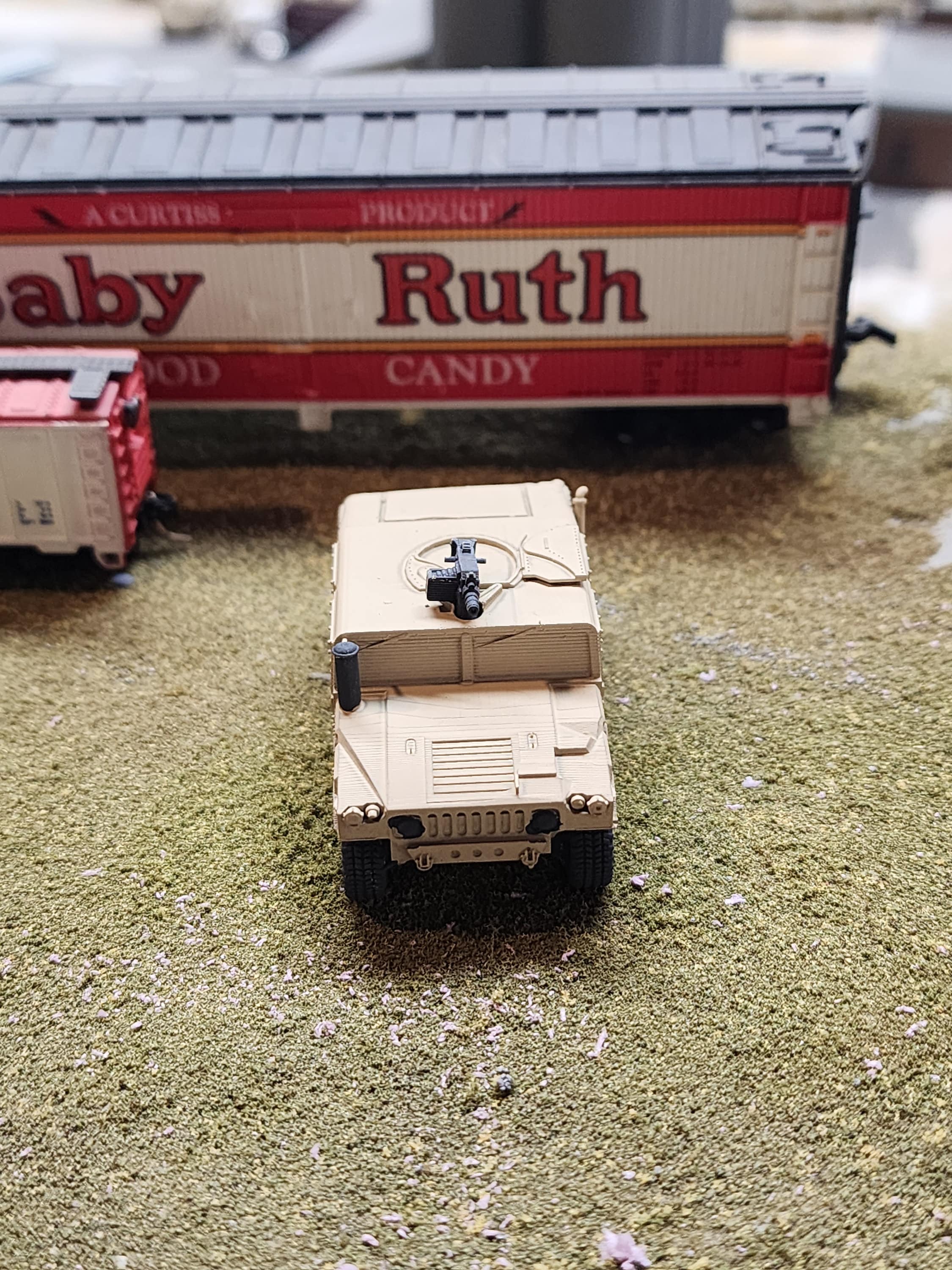 HO Scale 1:87 HMMWV Hummer US Army Desert Camo Mk-19 Grenade Launcher ...