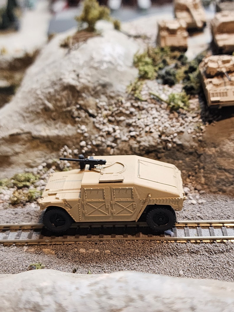 HO Scale 1:87 HMMWV Hummer US Army Desert Camo .50 Cal Machine Gun - Etsy