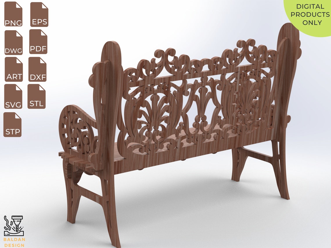 Bank CNC File for Wooden Furniture,laser Cut Wooden File for Bank,dxf ...