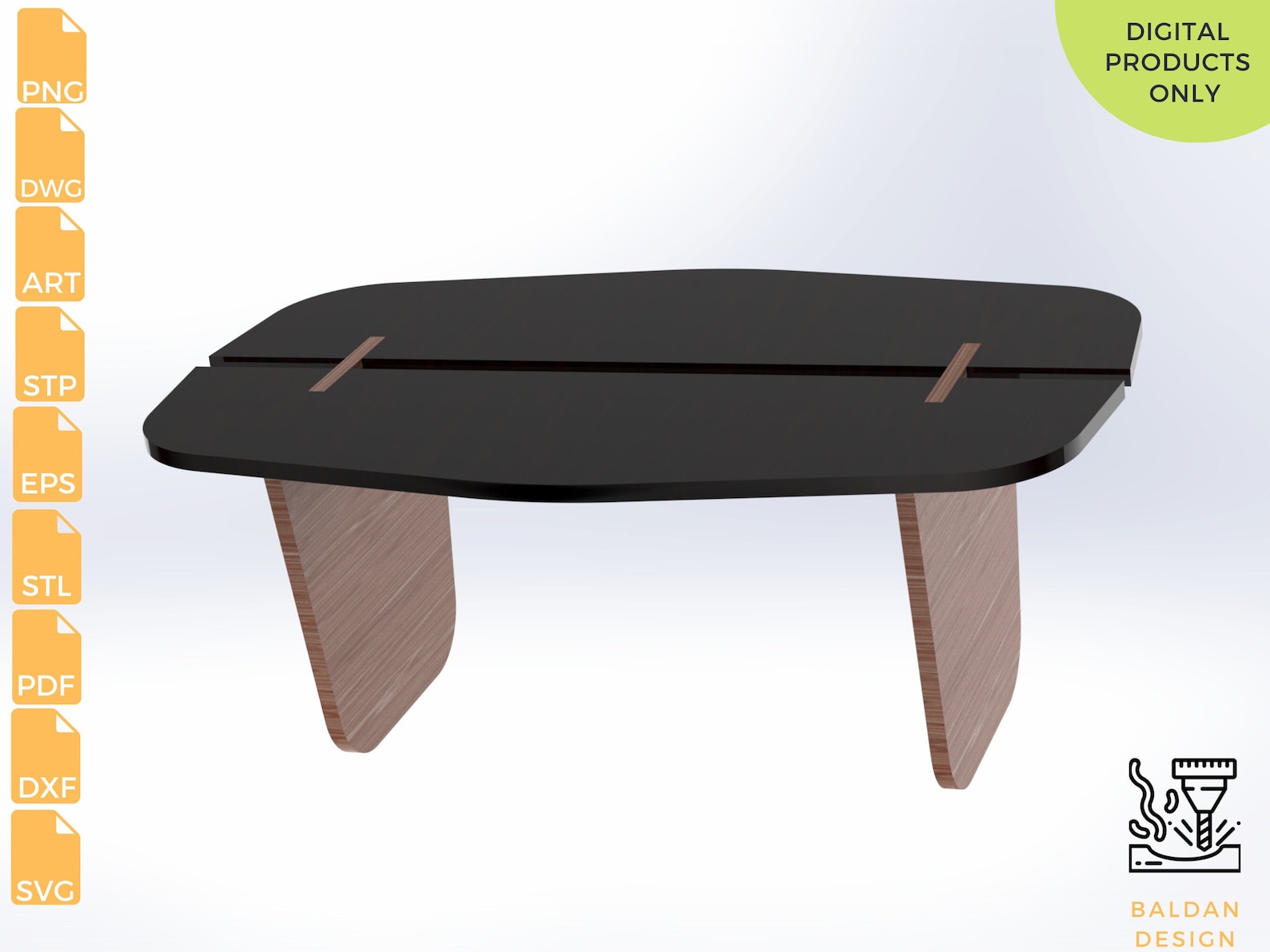 CNC DXF File for Coffee Table Wooden Furniture Laser Cut - Etsy