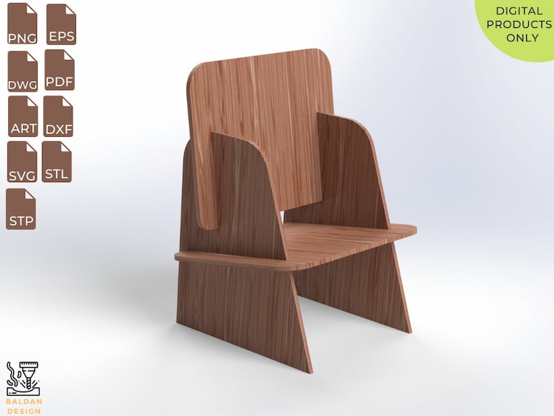 CNC Furniture File,interlocking Chair for Child,furniture DXF File,lasercut File Chair,kids ...