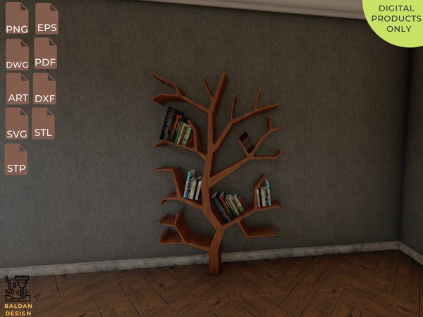 Customizable Design Bookshelf Decorative Wooden Bookcase Solid Wood ...