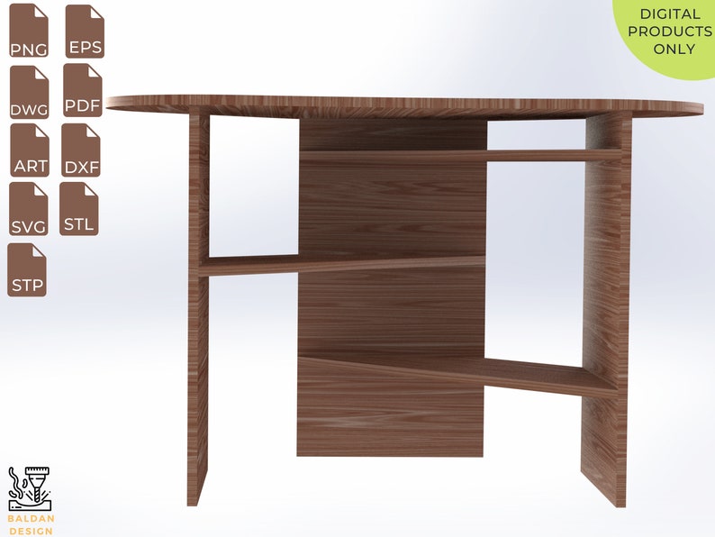 Working Table Plan CNC Digital File,dxf Cutting File for Working Table ...